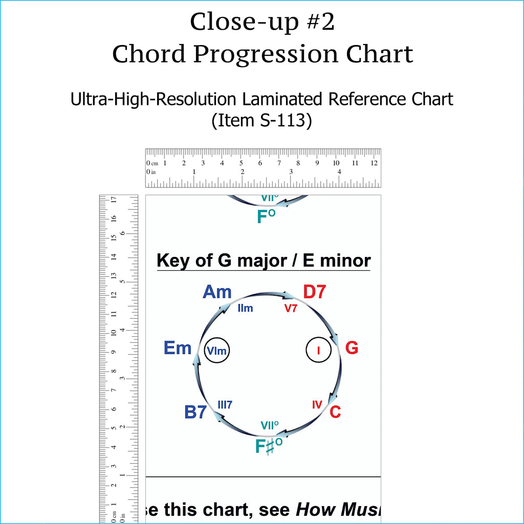Chord Progression Chart for Piano & Guitar - LAMINATED Wall Chart ...