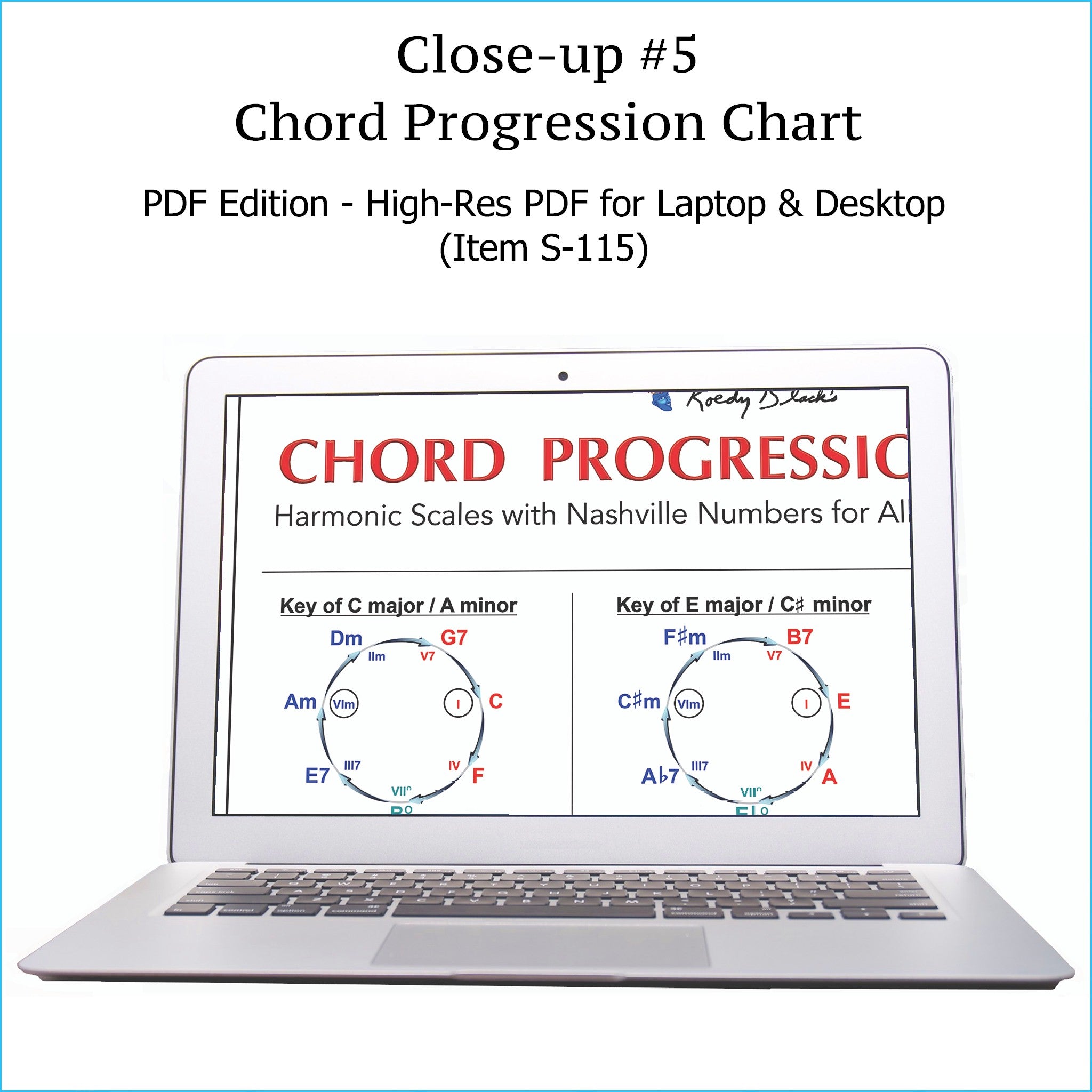 Chord Progression Chart for Piano & Guitar - LAMINATED Wall Chart ...