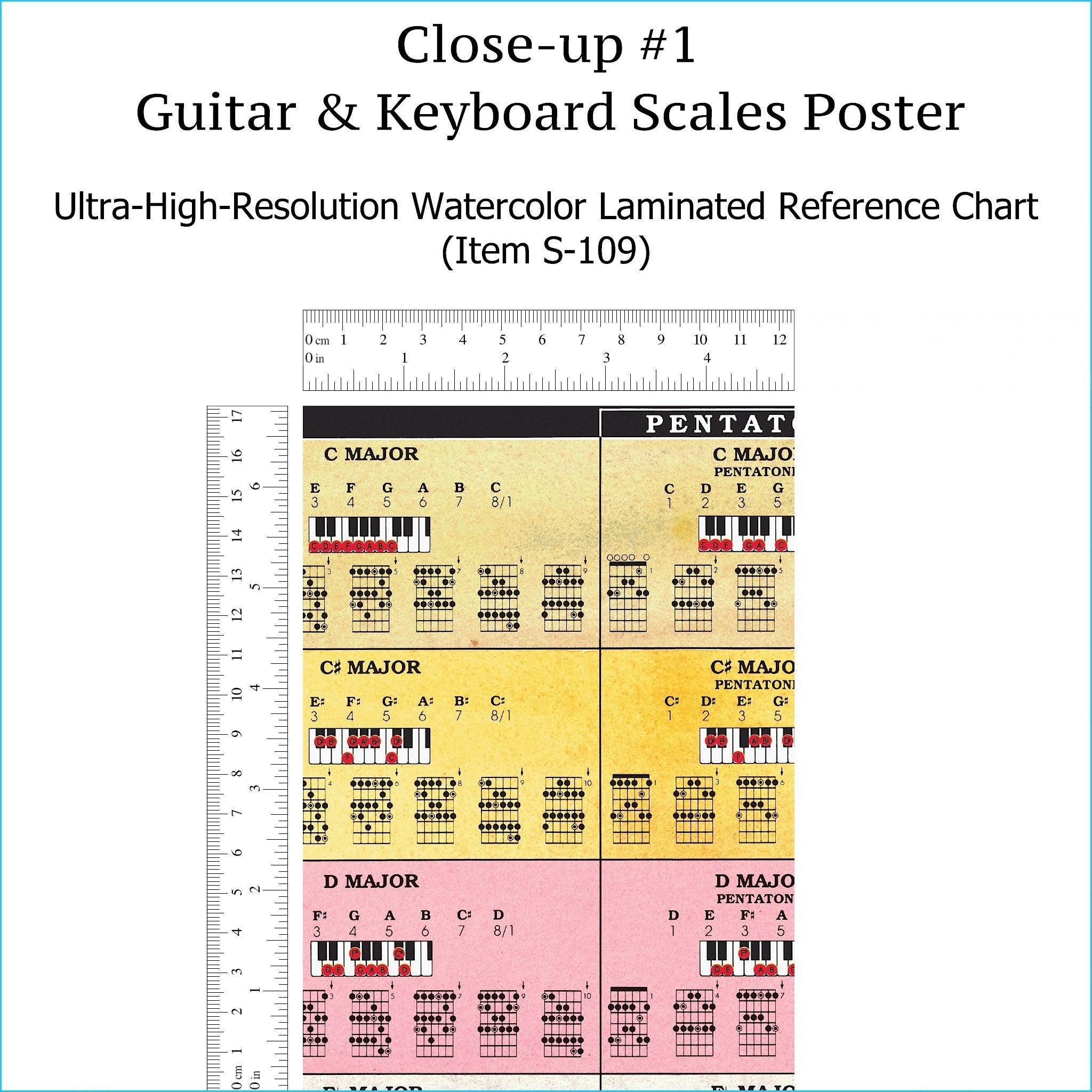 Guitar Chords And Scales Poster