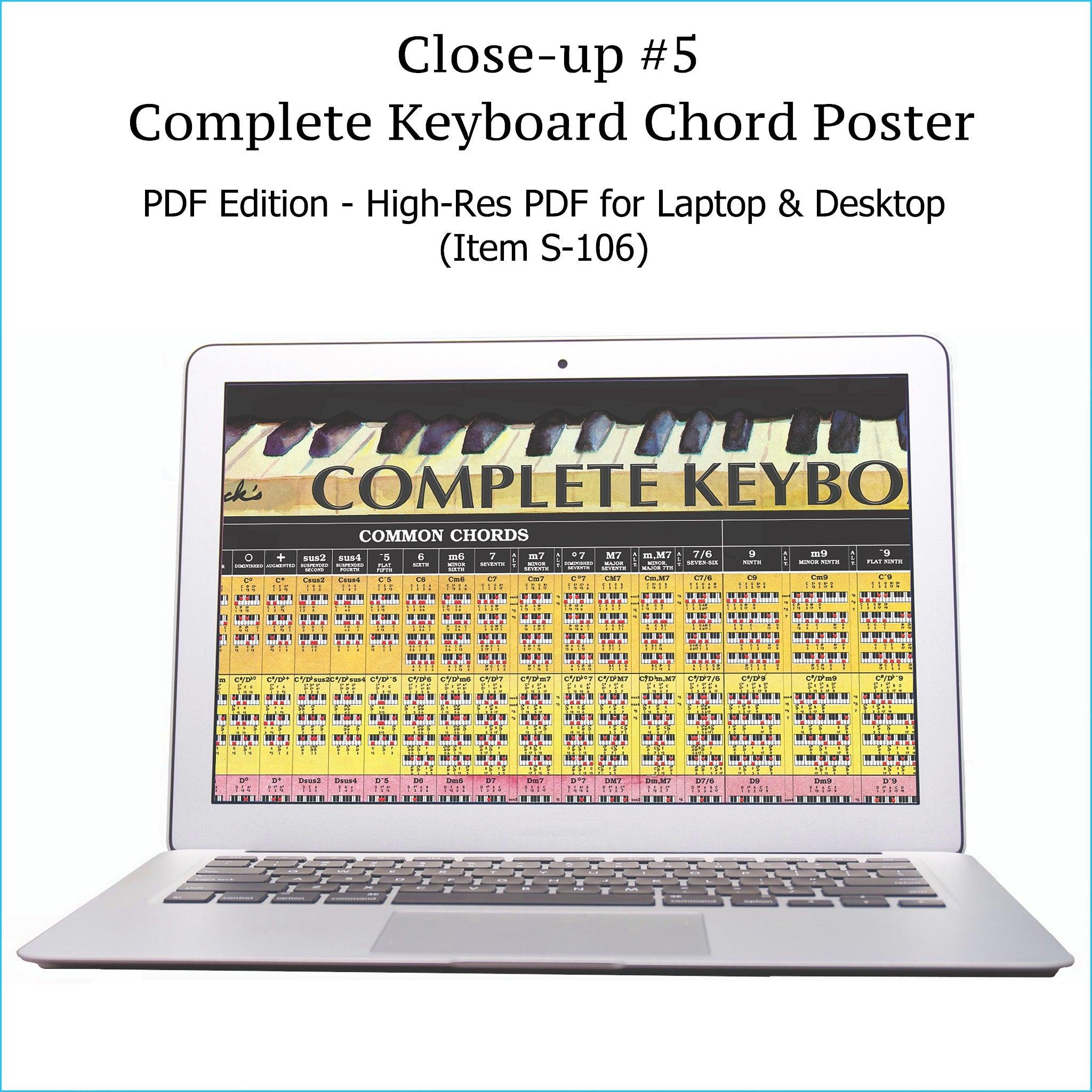 Complete Piano Chord Chart - LAMINATED Wall Chart of All Chords – Roedy ...